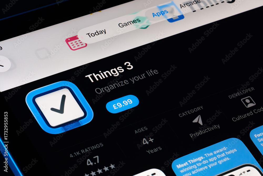 Things 3 on iPad App Store with Apple Liquid Glass design in iOS 26 ...