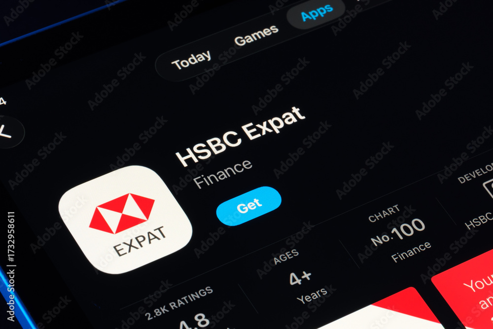 HSBC Expat on iPad App Store with Apple Liquid Glass design in iOS 26 ...