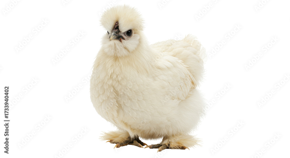 Стокове фото Fluffy Silkie chicken isolated PNG on transparent ...