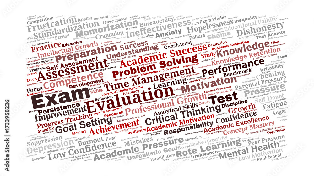 Exam Word Cloud. Positive And Negative Perspectives On Testing ...