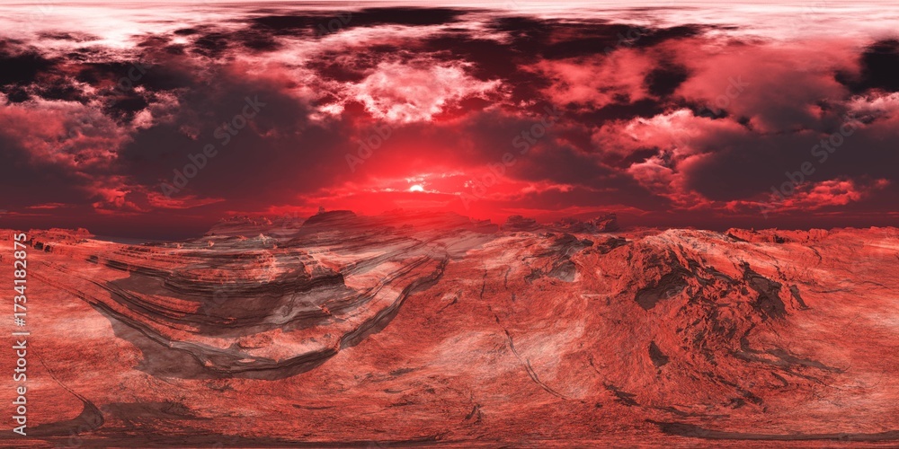 Mars, HDRI, environment map , Round panorama, spherical panorama ...