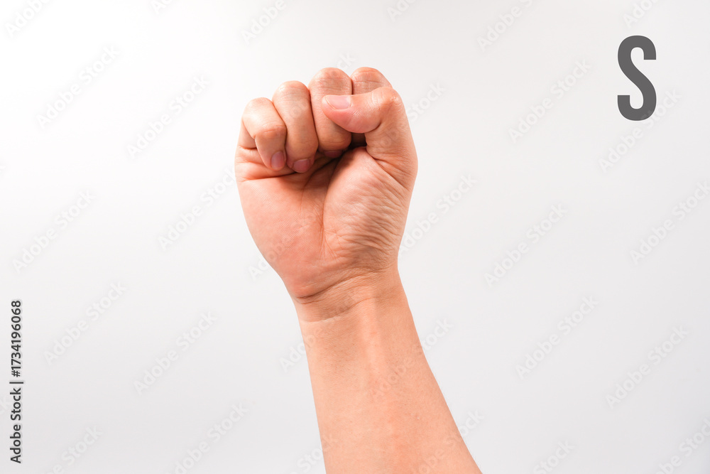 Stock-Foto „American Sign Language (ASL) alphabet and numbers chart ...