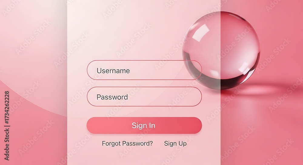 Login page with username and password fields, sign in button, and a ...