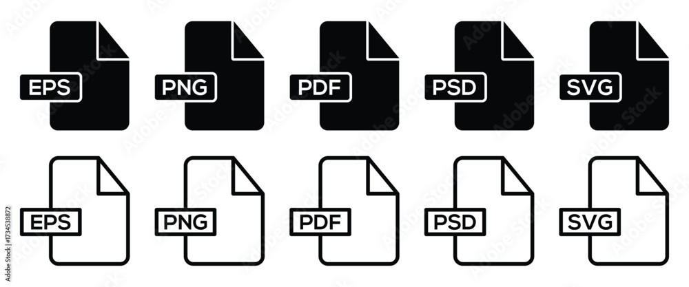 File Format Icons Pack Png Svg Pdf Ai Eps Upload And Transfer