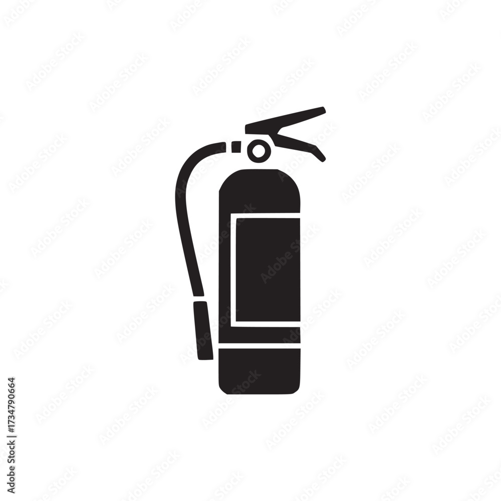 Vector art of fire extinguisher icon symbol of fire safety, emergency ...