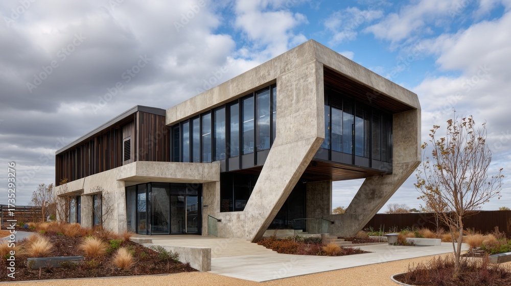 Community hub building showcases modern architecture and serves as a ...