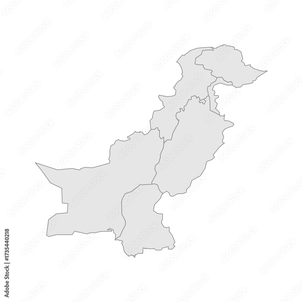 Pakistan political map of administrative divisions - provinces and ...