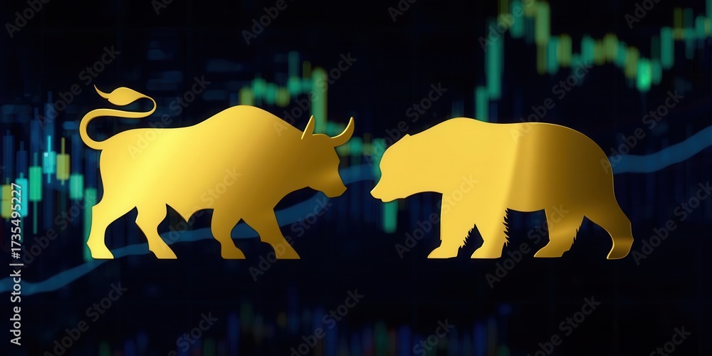 Market trends bull vs bear analysis in financial sector stock exchange ...