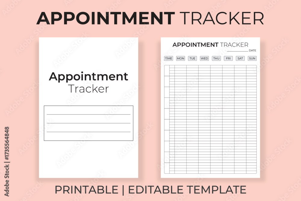 Appointment Tracker Template, Printable Daily and Weekly Time Log ...