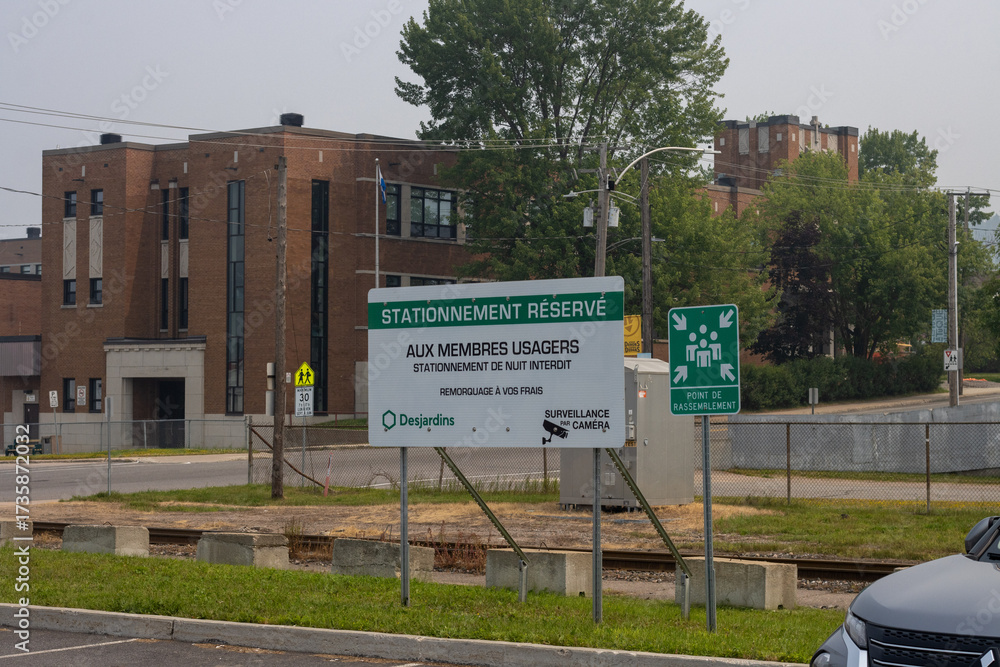 Canada, 25 July 2025 : Reserved parking area for members only at ...