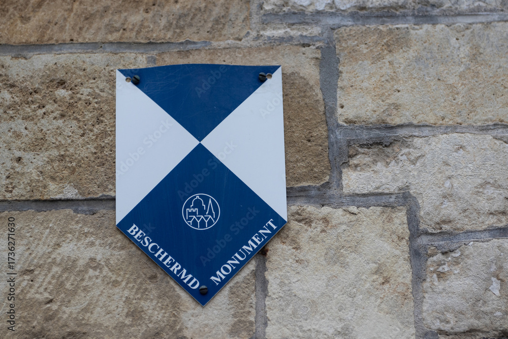 DENDERMONDE, BELGIUM, 27 SEPTEMBER 2025: Emblem of the Hague Convention ...