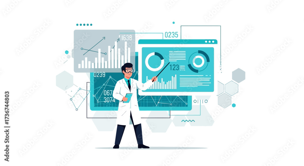 Scientific Visualization Presentation: A Scientist Demonstrates Data ...
