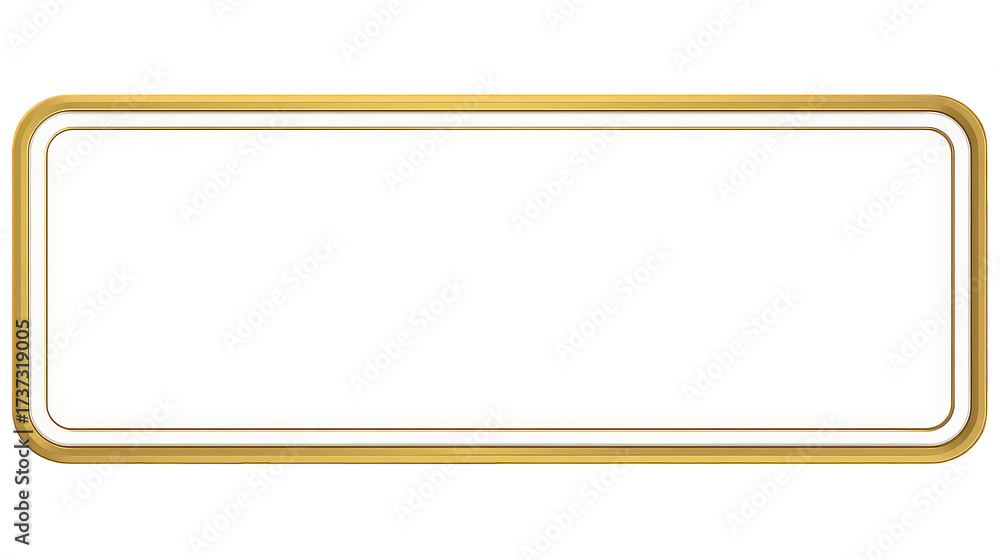 Blank Gold Rectangular Frame with White Background Stock Photo | Adobe ...