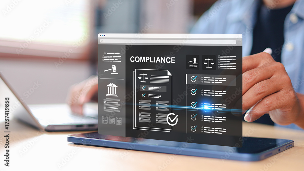 Stock-Foto „Compliance in business concept. Laws concept. Enforce laws ...