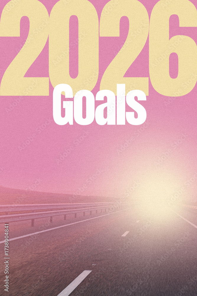 Setting ambitious goals for 2026 with a clear road ahead during sunset ...