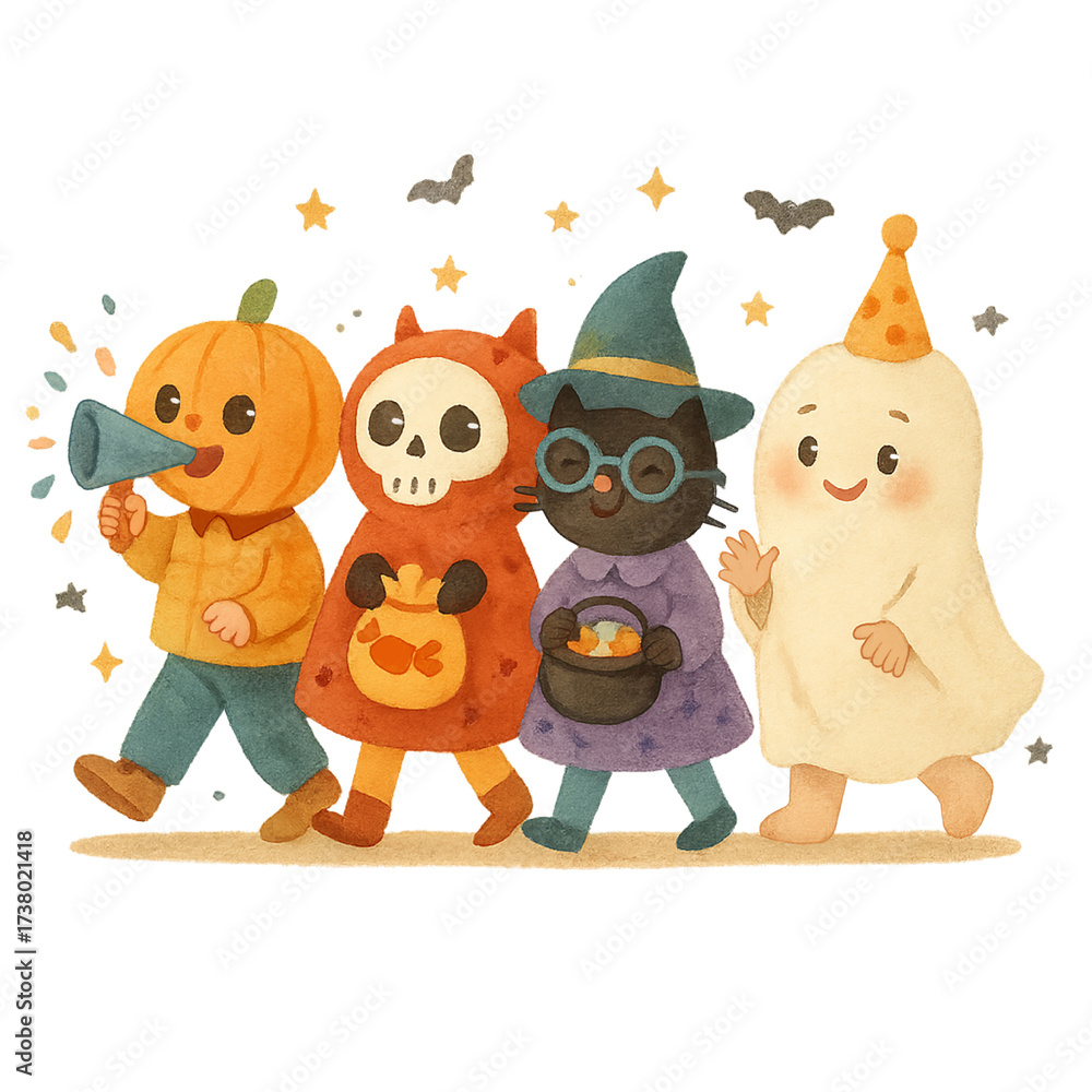 halloween monsters spooky halloween Stock Illustration | Adobe Stock