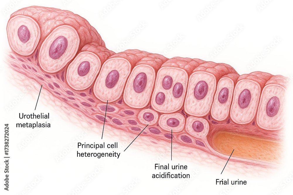 Illustration of Urothelial Metaplasia and Cell Heterogeneity in the ...
