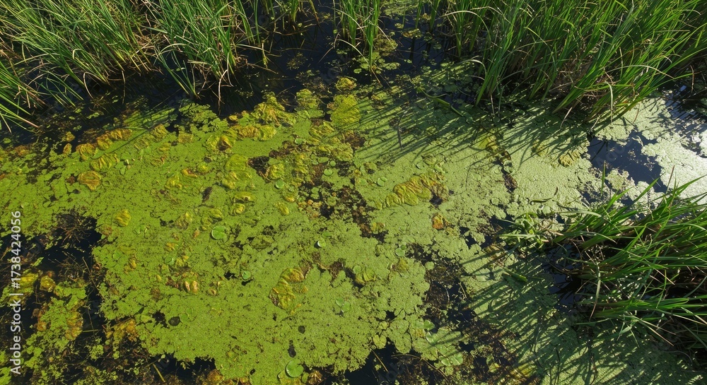 "Freshwater Flora in Focus: Natural Background of Aquatic Plants, Their ...