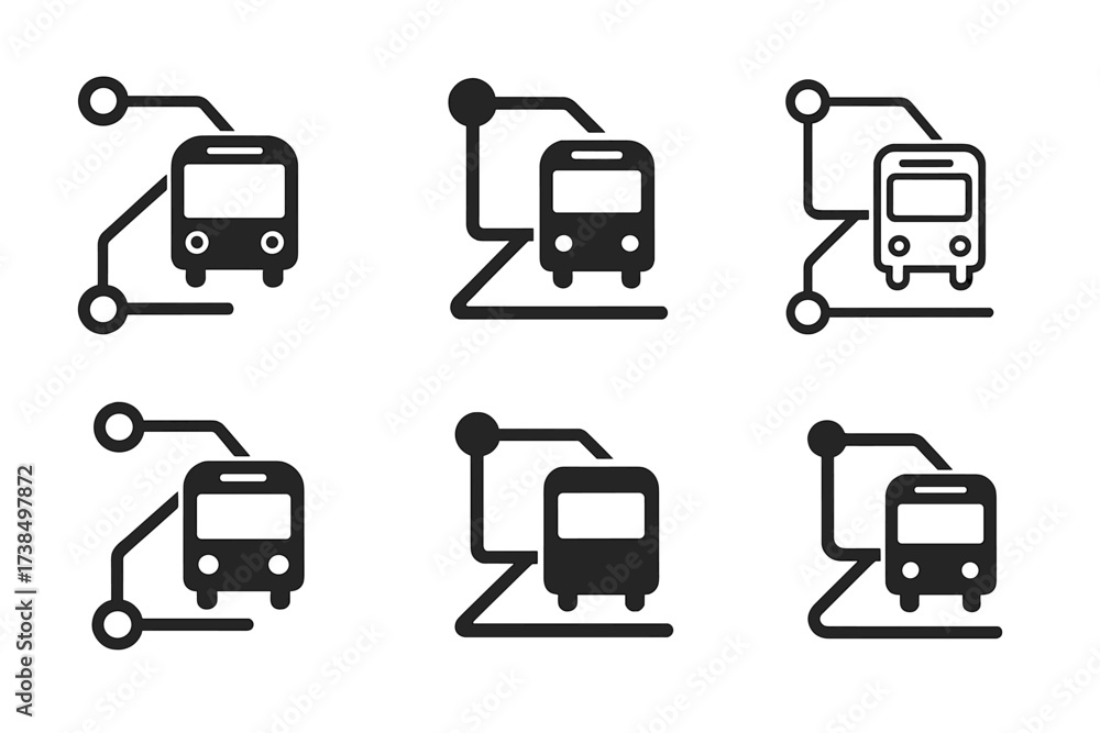 Public Transport Logos. Public transport. Set Logo of public transport ...