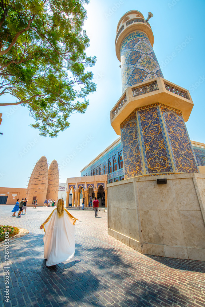 Katara Mosque and cultural village of Katara, pigeon towers, the valley ...