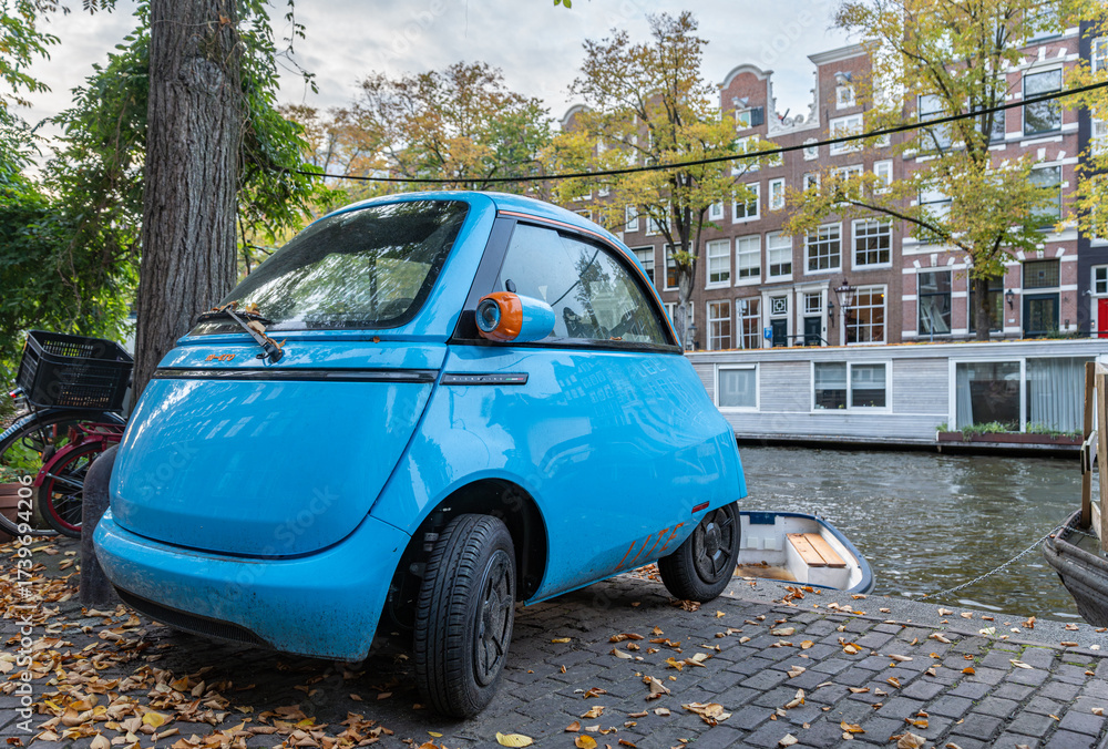 Amsterdam, The Netherlands, 02.10.2025, Microlino Electric Micro Car by ...