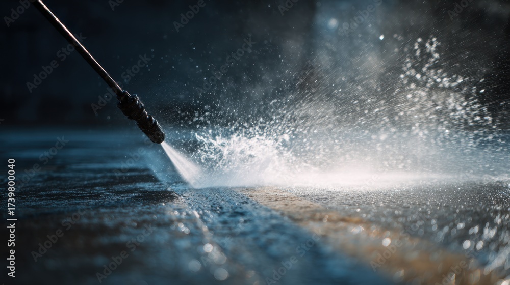 Pressure Washing Precision: Capturing the powerful stream of a pressure ...