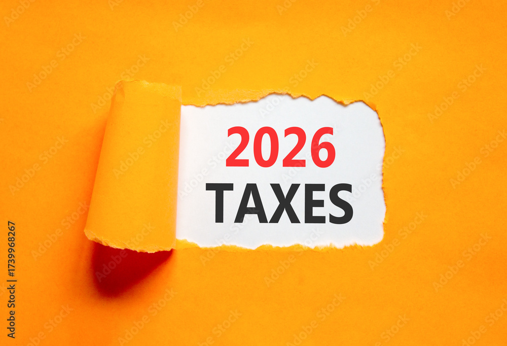 Foto 2026 taxes new year symbol. Concept words 2026 taxes on beautiful ...