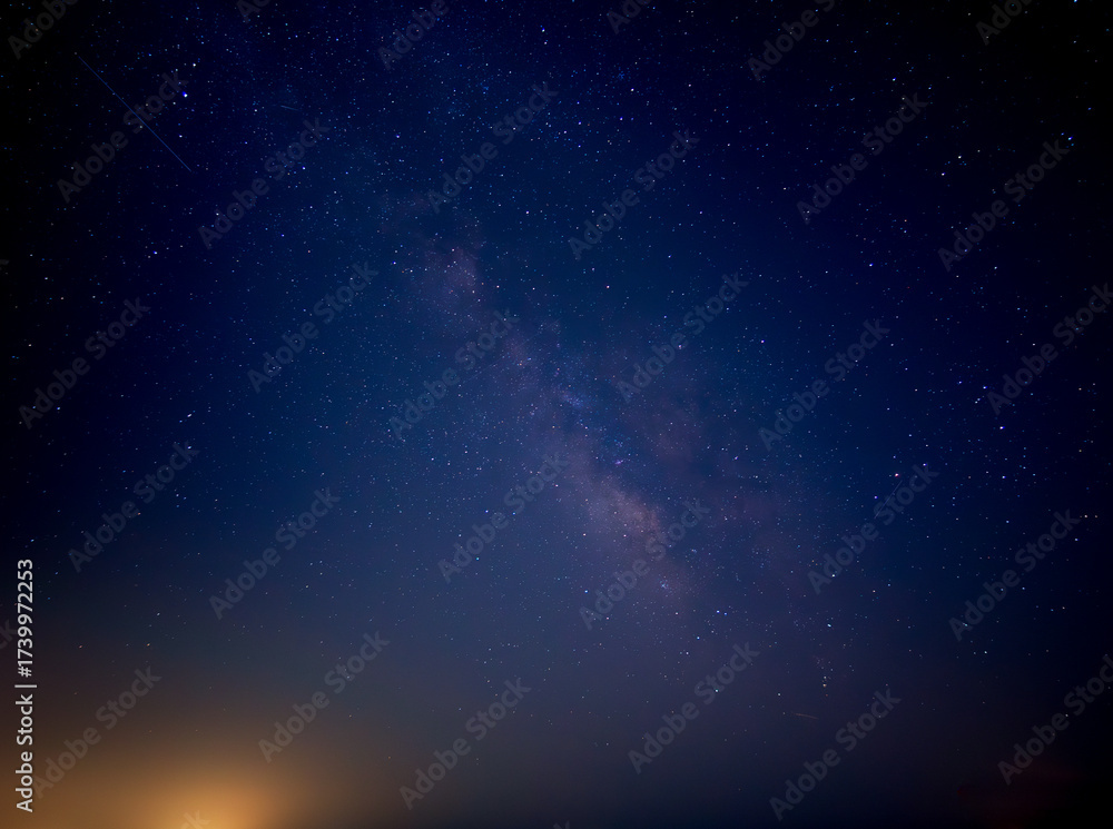 Mazagón, Huelva, Spain - August 12, 2025. Milky Way and Perseid Meteor ...