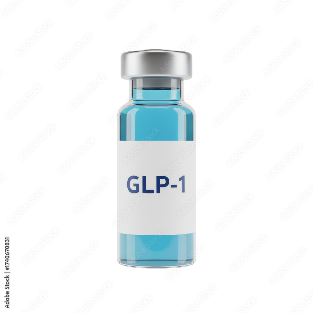 Transparent vial of GLP-1 medication showcasing innovative formulation ...