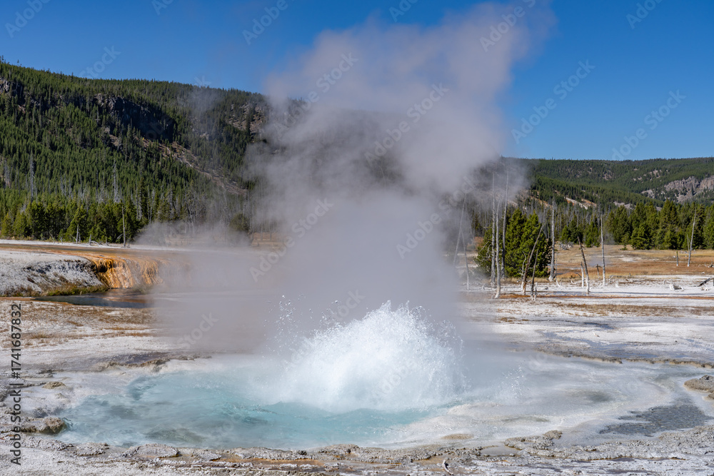 Black Sand Basin is one of a grouping of geothermal hot springs and ...