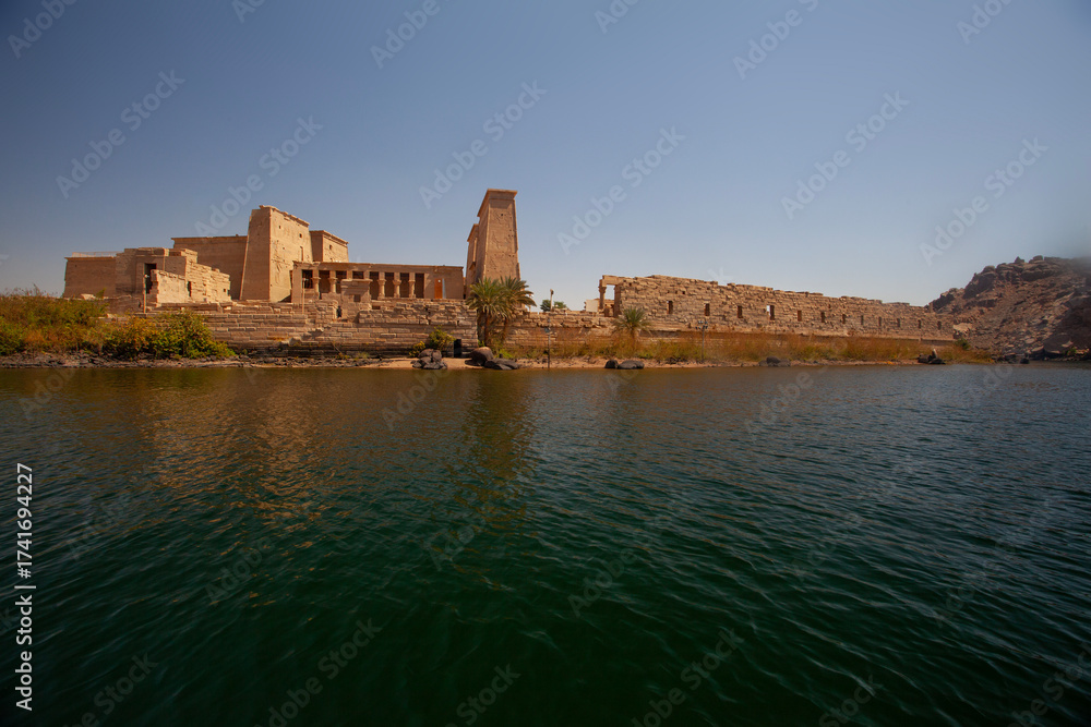Aswan, Egypt - March 13, 2025: ancient Philae Temple on Nile river ...
