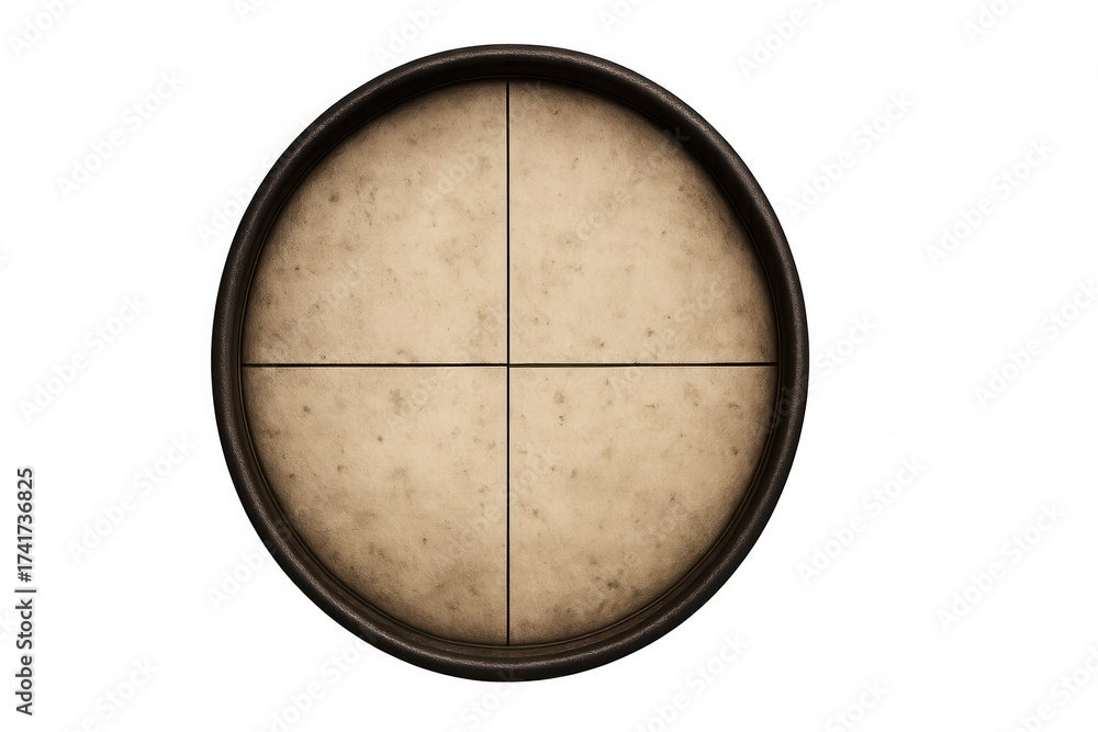 Vintage sniper scope crosshair aiming, old reticle design providing ...