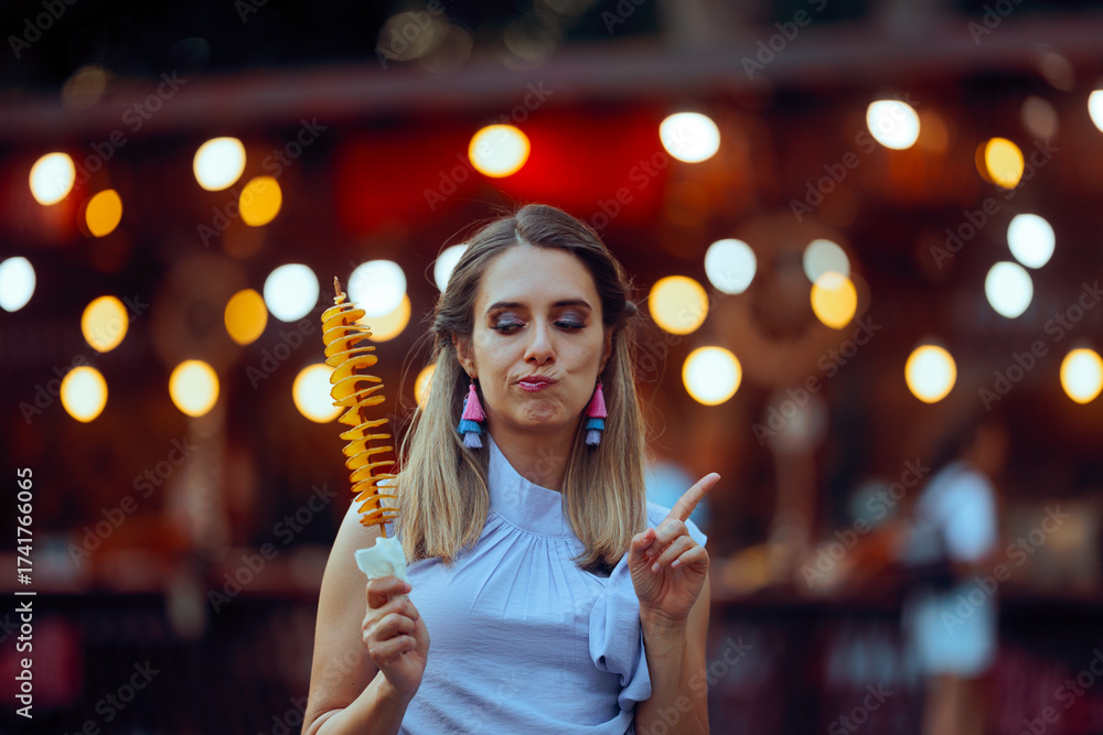 Woman Saying no To Unhealthy Street Foods . Person not wanted to ...