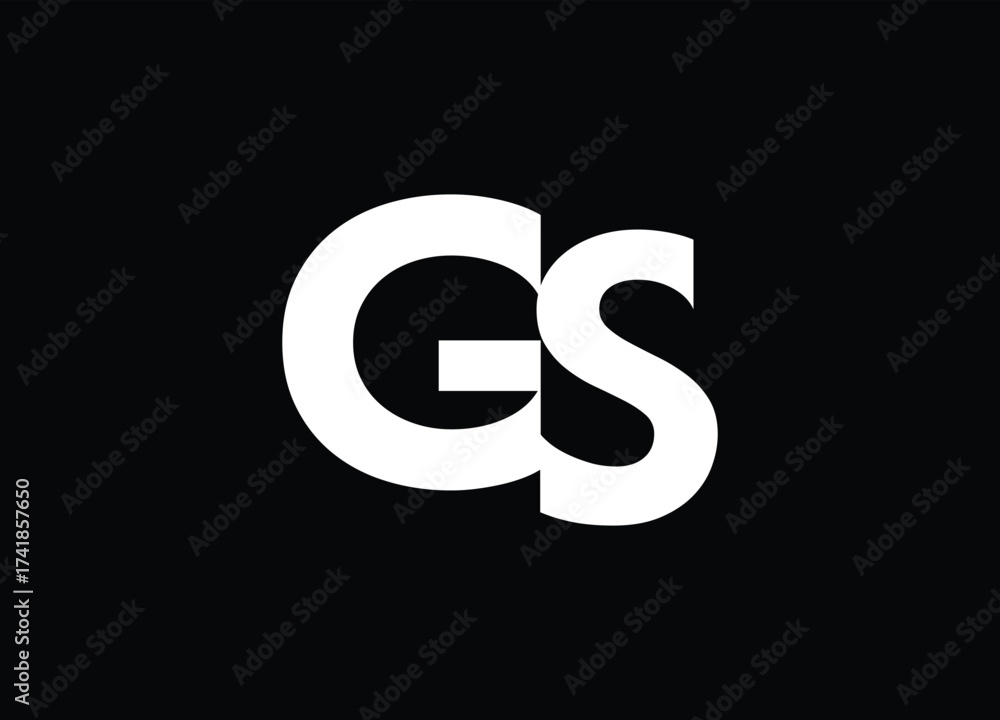 Image vectorielle Stock GS Initial Letters Symbol Design: A minimalist ...