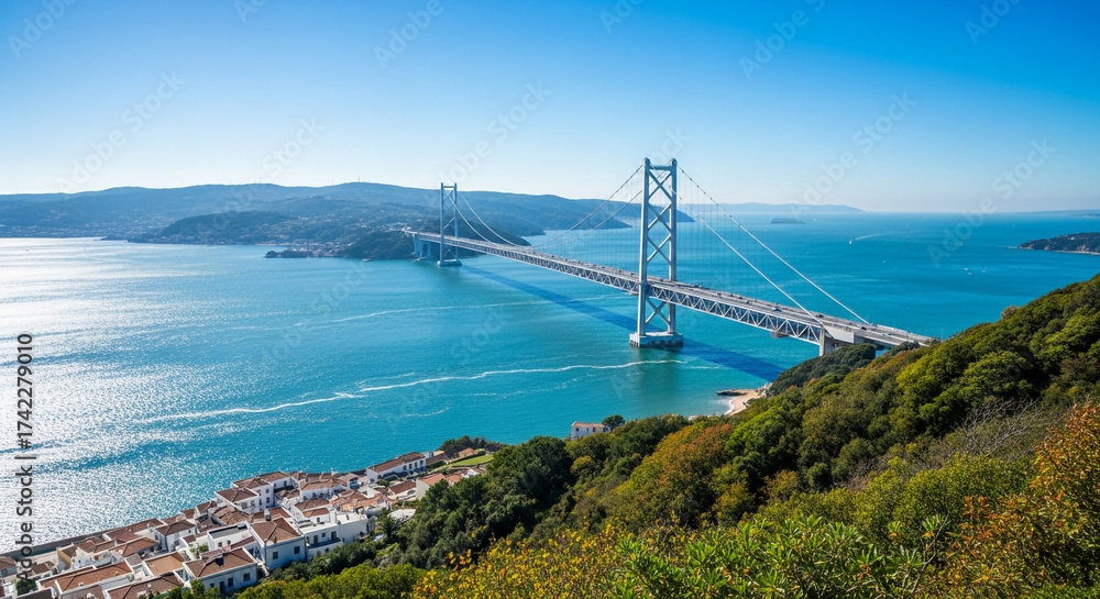 A stunning view of the akashi kaikyo bridge, the worlds longest ...