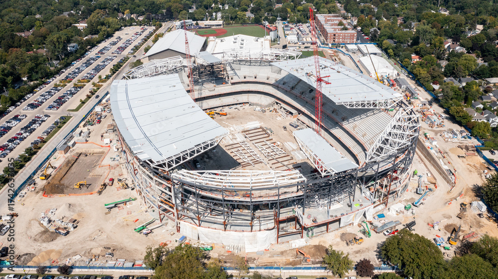 Evanston, IL, USA - September 18, 2025: Ryan Field is the home to the ...