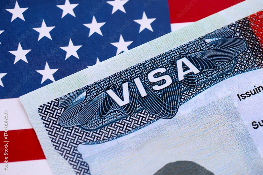U.S. VISA United States of America. American Tourist or Green Card Visa ...