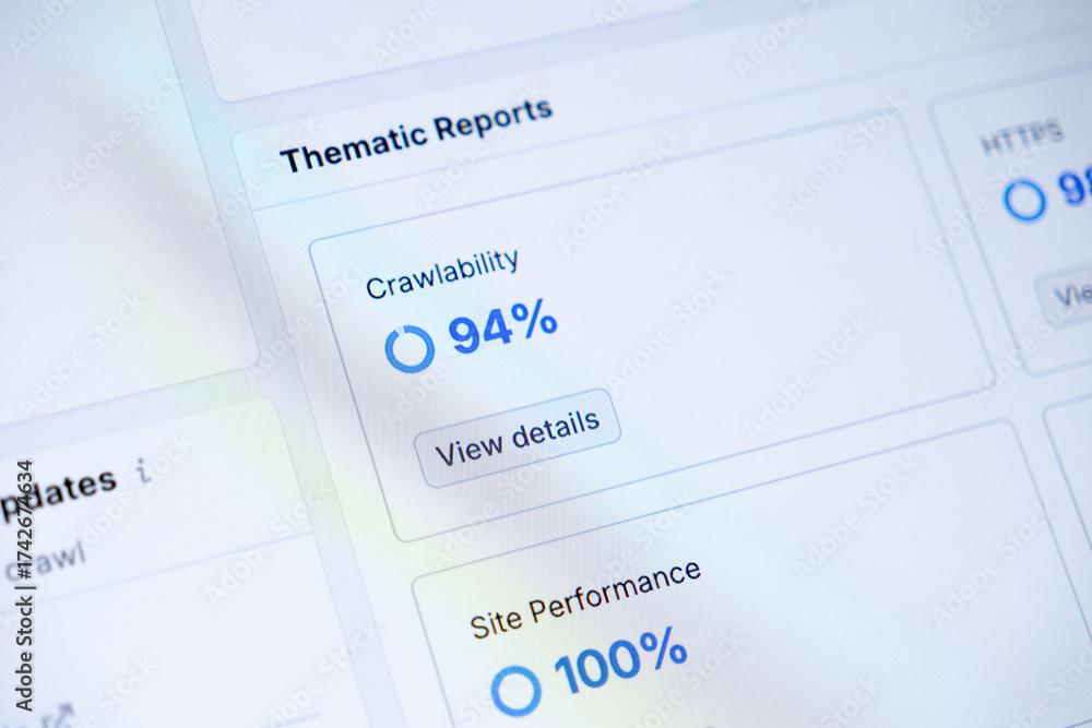 Digital screen visualizes crucial website analytics dashboard ...