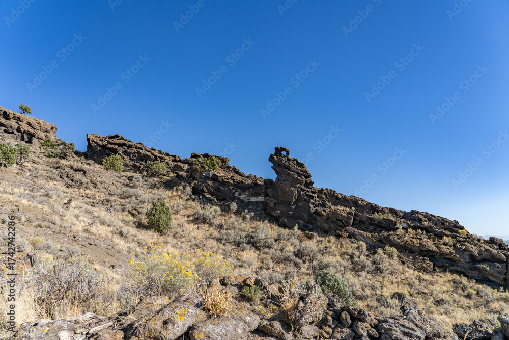 North Menan Butte Trail, tuff cones - volcanoes. Madison County, Idaho ...