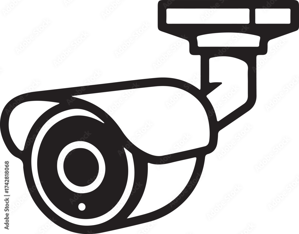 Surveillance Camera Symbol: A security camera icon, perfect for ...