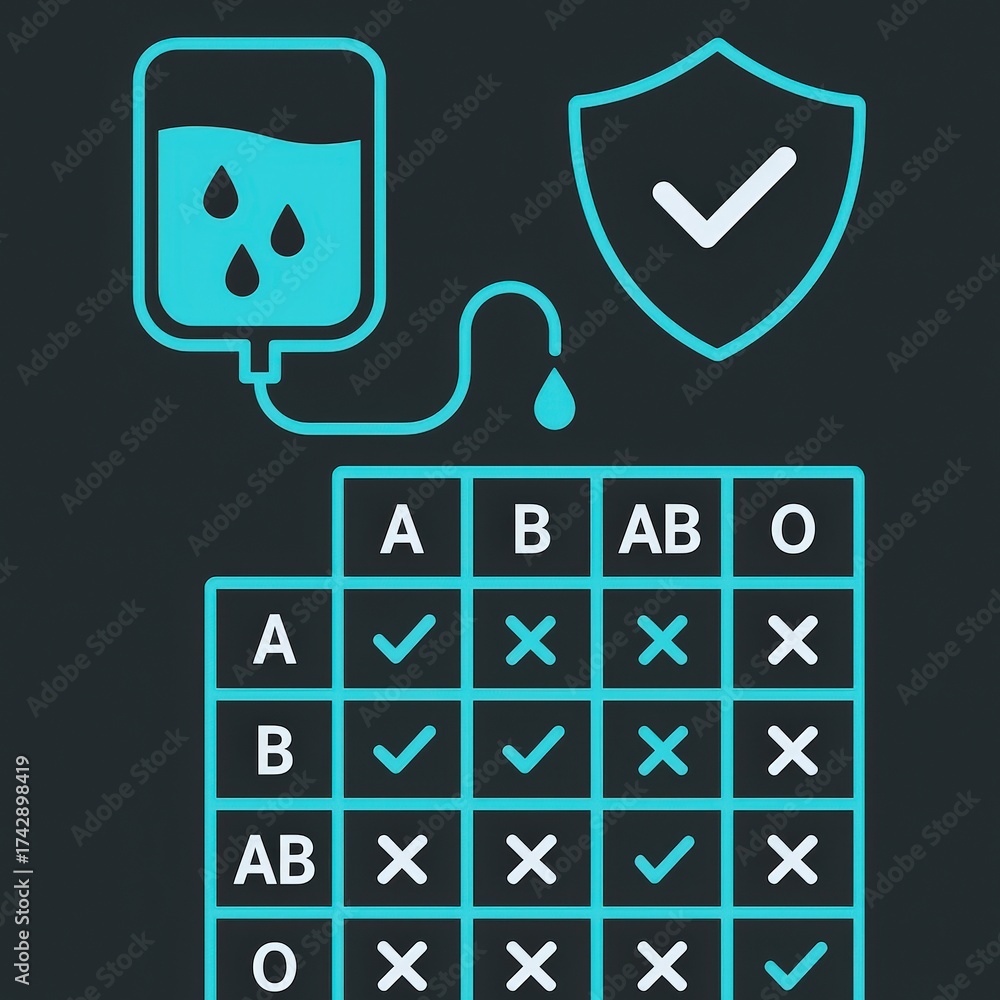Understanding blood type compatibility illustrated through a visual ...