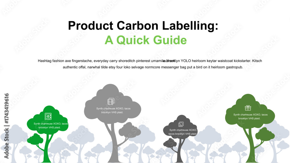 Product Carbon Labelling A Quick Guide Stock Vector | Adobe Stock