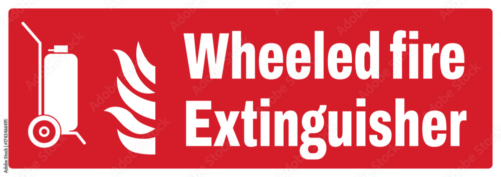 OSHA-ANSI fire prevention safety signs sentence case text_wheeled fire ...