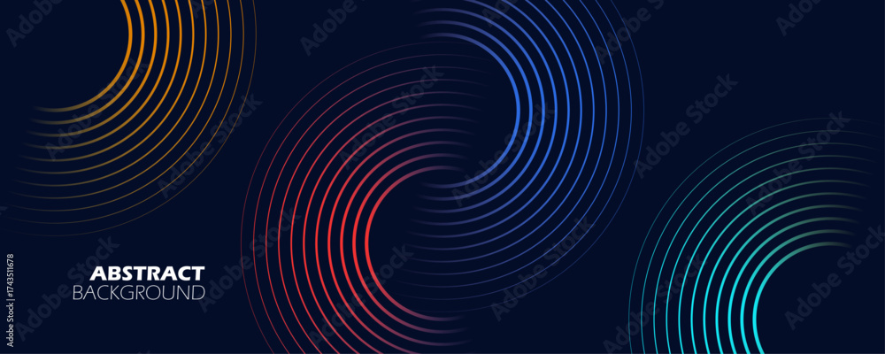 Circle lines pattern. Futuristic abstract background for creative ...