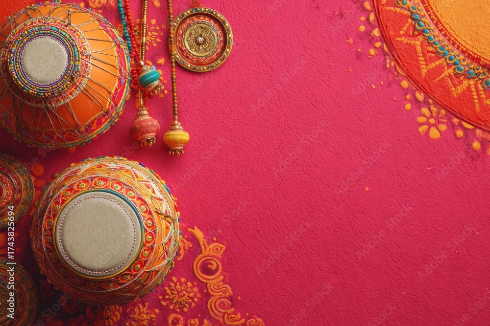Vibrant Navratri Festival Background with Traditional Garba and Dandiya ...