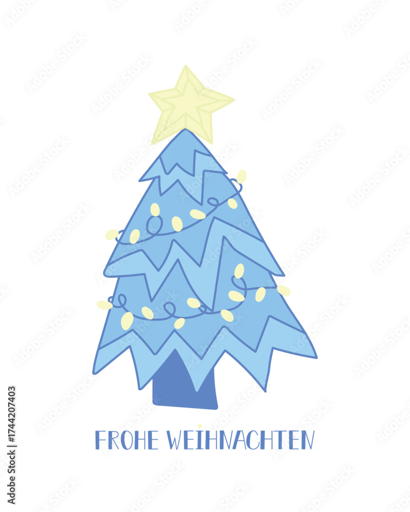 German text: Merry Christmas. Perfect design for greeting cards ...