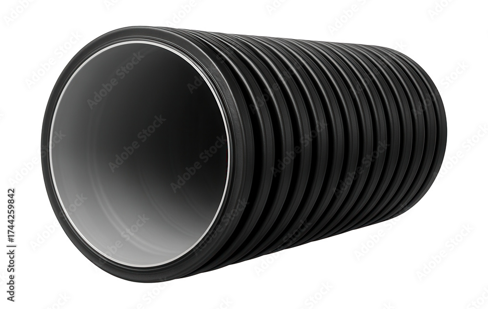 Double-walled drainage pipe with smooth inner and corrugated outer ...