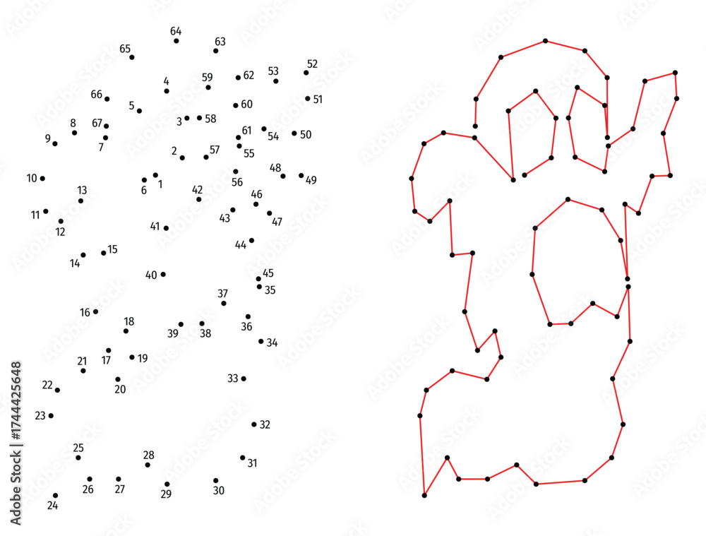 Ghost scares people. Connect the dots educational drawing game. Dot to ...