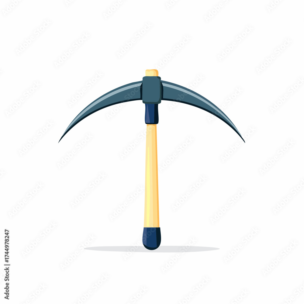 Cartoon Pickaxe Mining Tool: Excavation Equipment, Digging Implement ...
