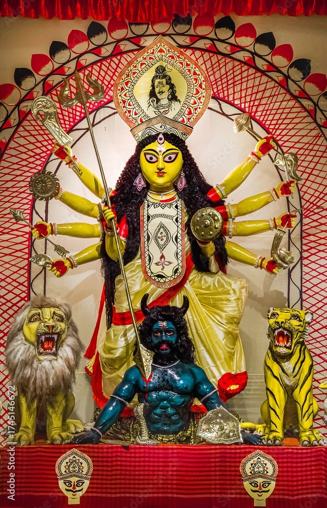 maa durga puja in West bengal 2025 Stock Photo | Adobe Stock